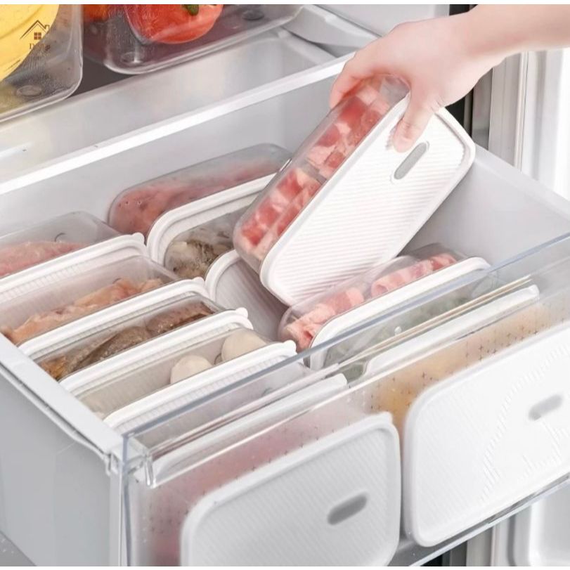 DXL Refrigerator Antibacterial Storage Box Food-grade Crisper Box Meat ...