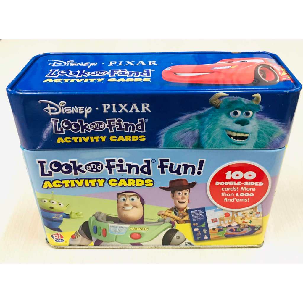 Disney Pixar Look and Find Activity Fun Cards in Tin Can (More than ...