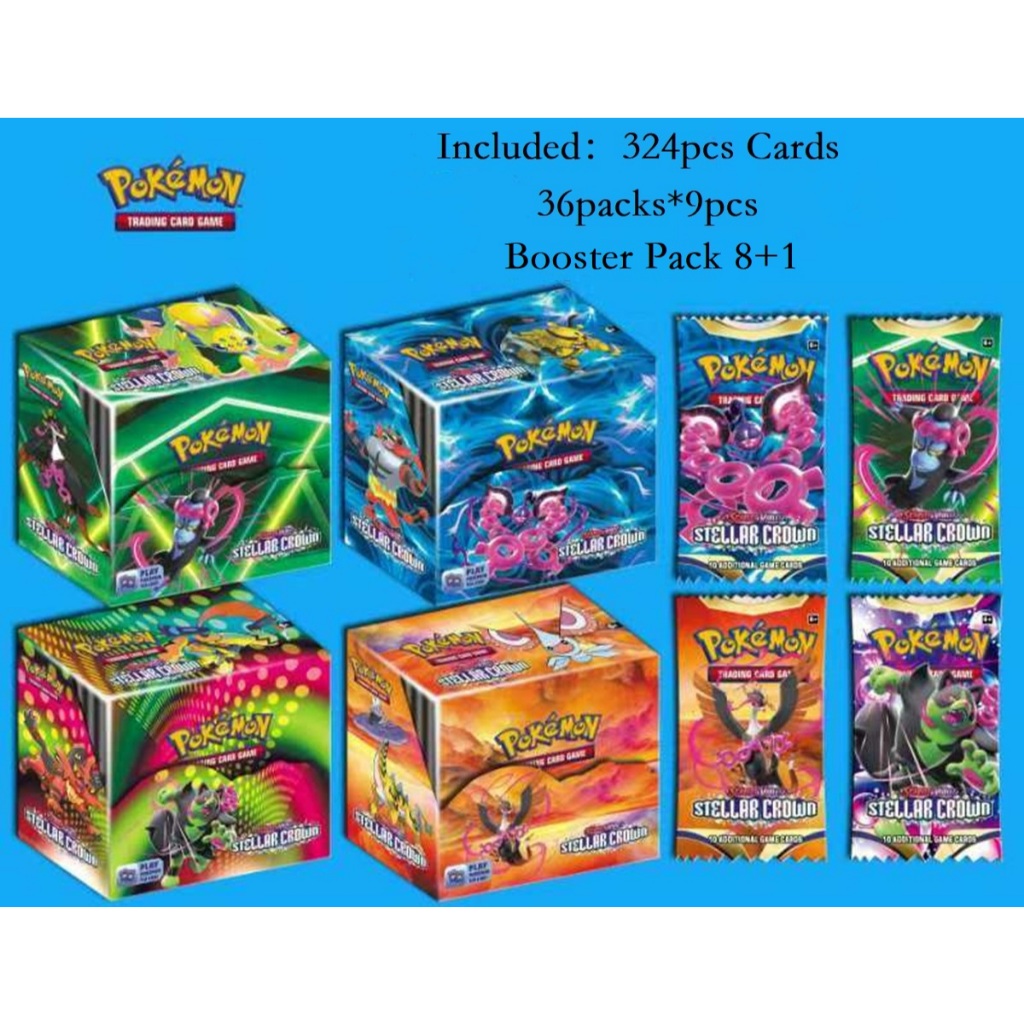 【324 Pcs】Pokemon Cards Sun & Moon Pokemon Cards Booster Packs 8+1 ...