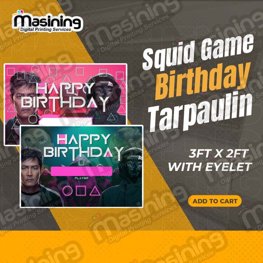 Squid Game Inspired Birthday Banner Tarpaulin | Shopee Philippines