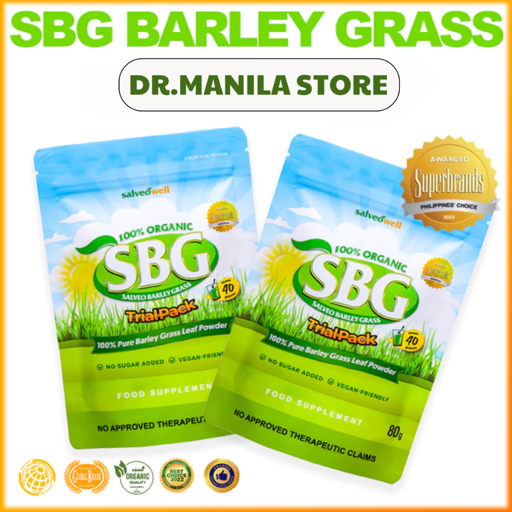 SBG Barley Grass Powder Original Salveo Barley Grass Trial Pack 80 ...