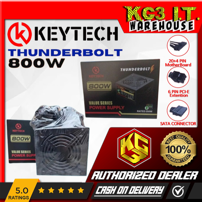 Keytech Thunderbolt 800W GENERIC POWER SUPPLY | Shopee Philippines