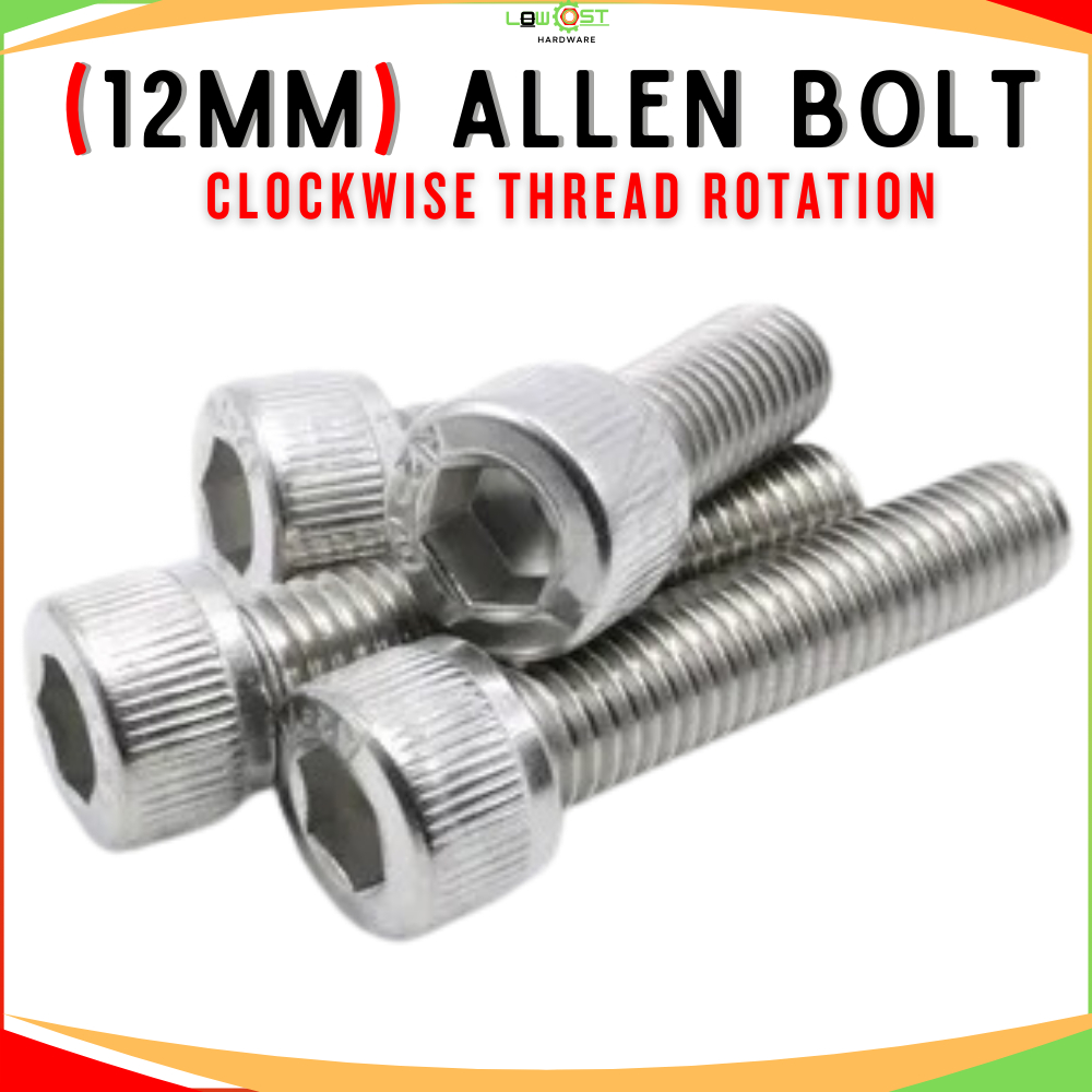 M12 Allen Bolt 304 Stainless Steel Capscrew Full Thread and Half Thread ...