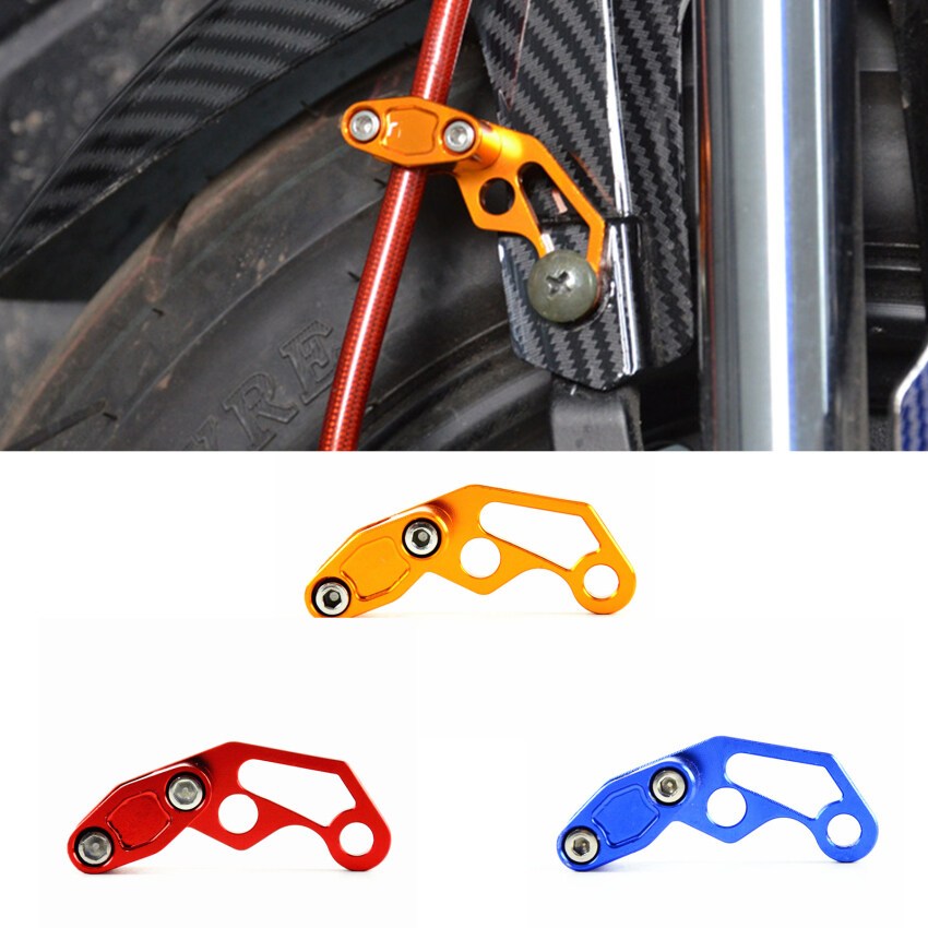 Universal CNC Motorcycle Brake Hose Clip Modified Oil Hose Brake Line ...