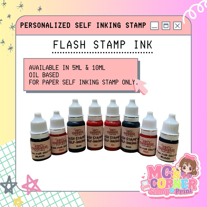 FLASH STAMP INK | SELF INKING STAMP INK | Shopee Philippines