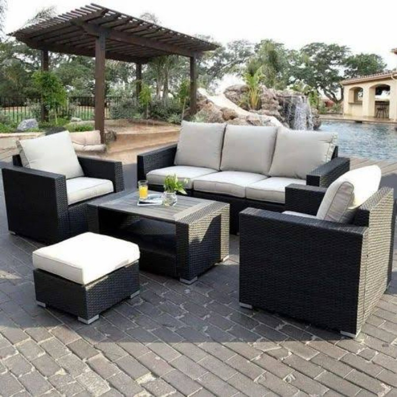 New Plastic rattan sofa sets with center table | Shopee Philippines