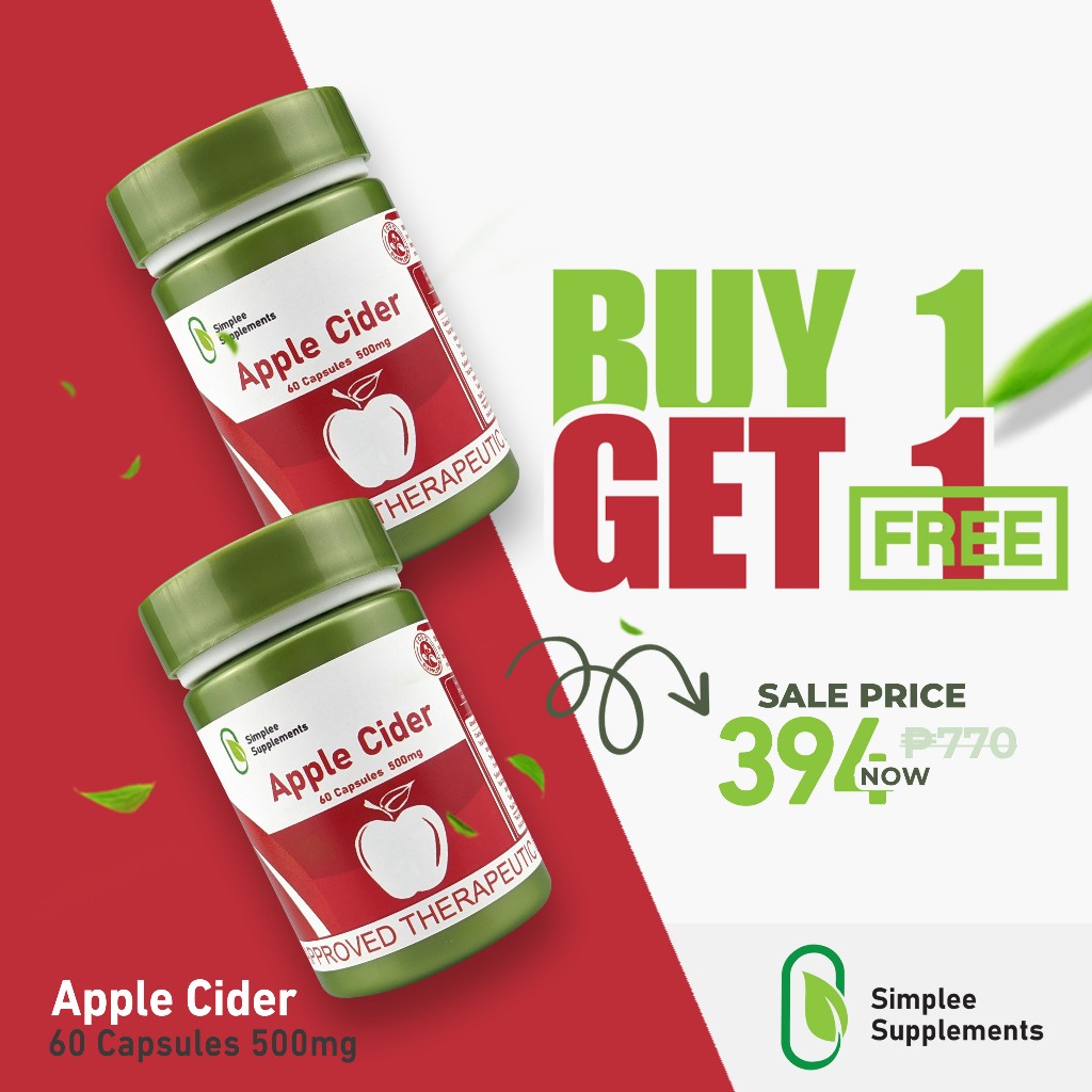 [ BUY 1 GET 1 ] Simplee Apple Cider Capsule Supplement | Shopee Philippines