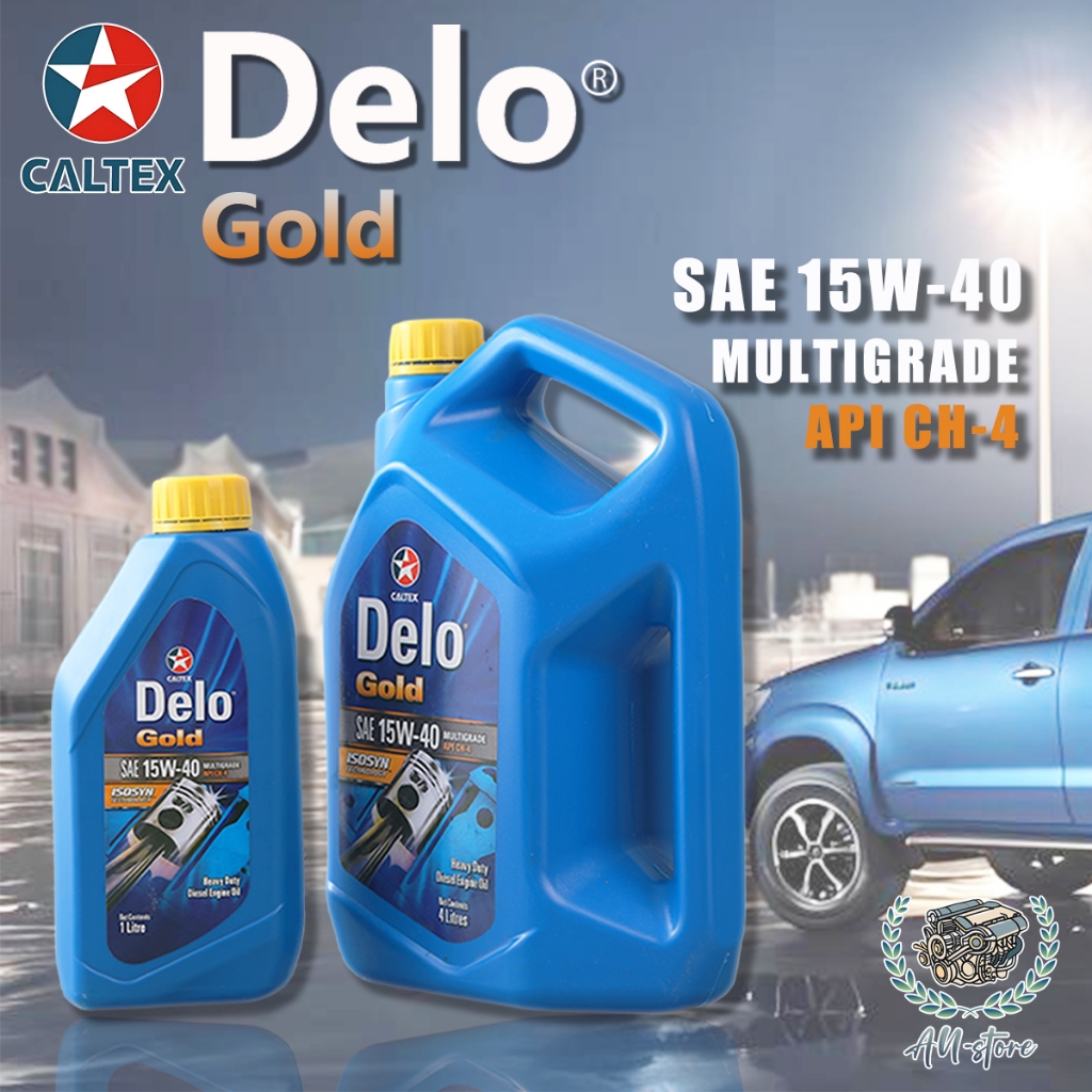 Delo Gold Engine Oil 15W-40 CH-4 Heavy Duty Multigrade 1L-4L Premium ...