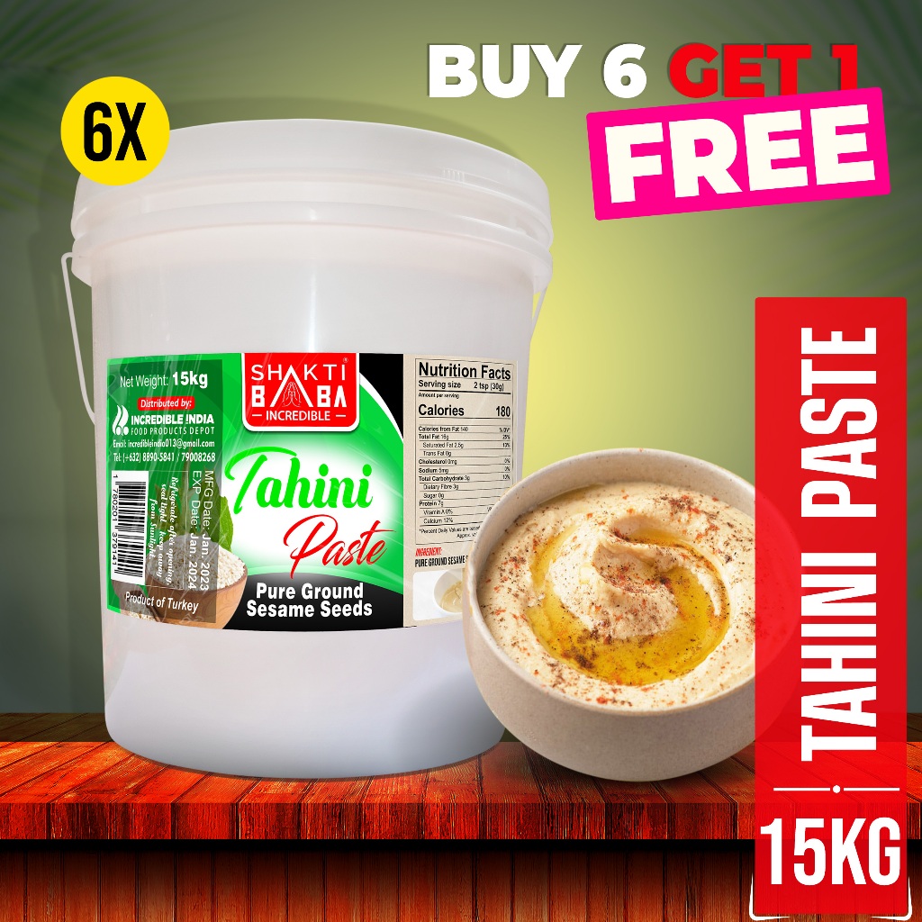 Tahini Paste 15kg in Pail (Buy 6 Pails Get 1 Pail Free) | Shopee ...