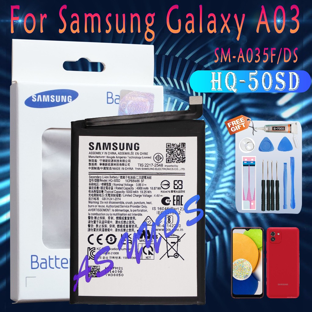 HQ-50SD 4900/5000mAh Battery For Samsung Galaxy A03 SM-A035F SM-A035F ...