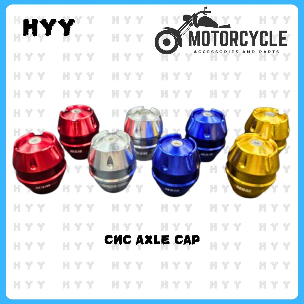 MSM Universal Full Alloy CNC Front Axle Cap for Motorcycle #6894 ...