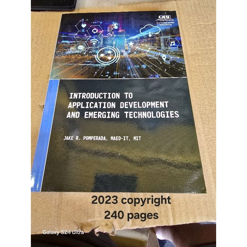 Introduction to Application Development and Emerging Technologies By. Jake R. Pomperada | Shopee ...