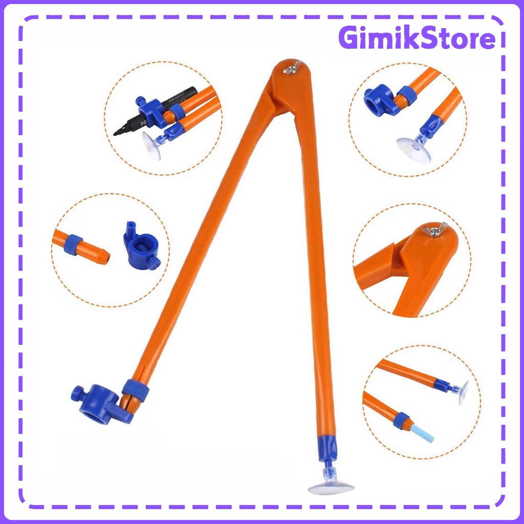Gimik Plastic Solid Compass for Teachers Teaching Drawing Instrument ...