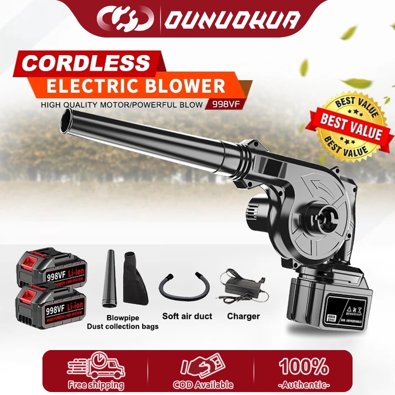 Cordless 1200W Air Blower Vacuum Cleaners Blowing Suction 2 In1 ...
