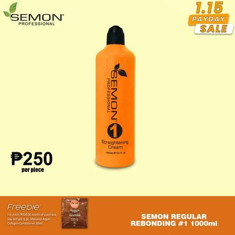 Semon Regular Rebonding Cream No.1 Only 1000ml | Shopee Philippines