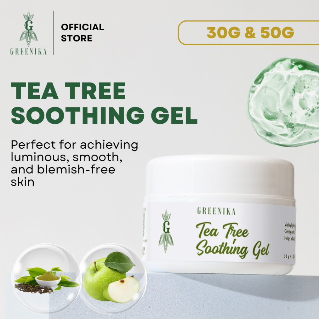 Greenika Tea Tree Gel With Aloe Vera Extract Soothes Skin Irritations ...