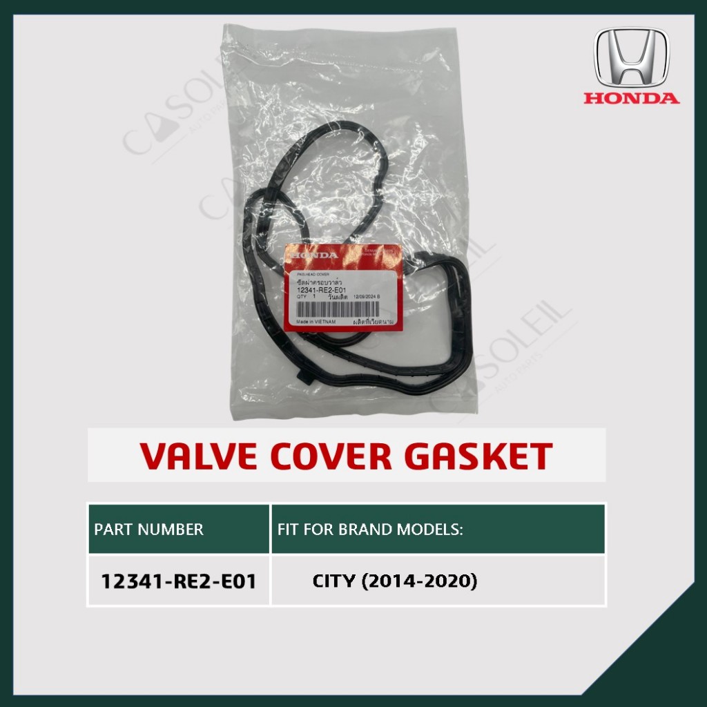 GENUINE PART: VALVE COVER GASKET (12341-RE2-E01) for Honda City (2014 ...