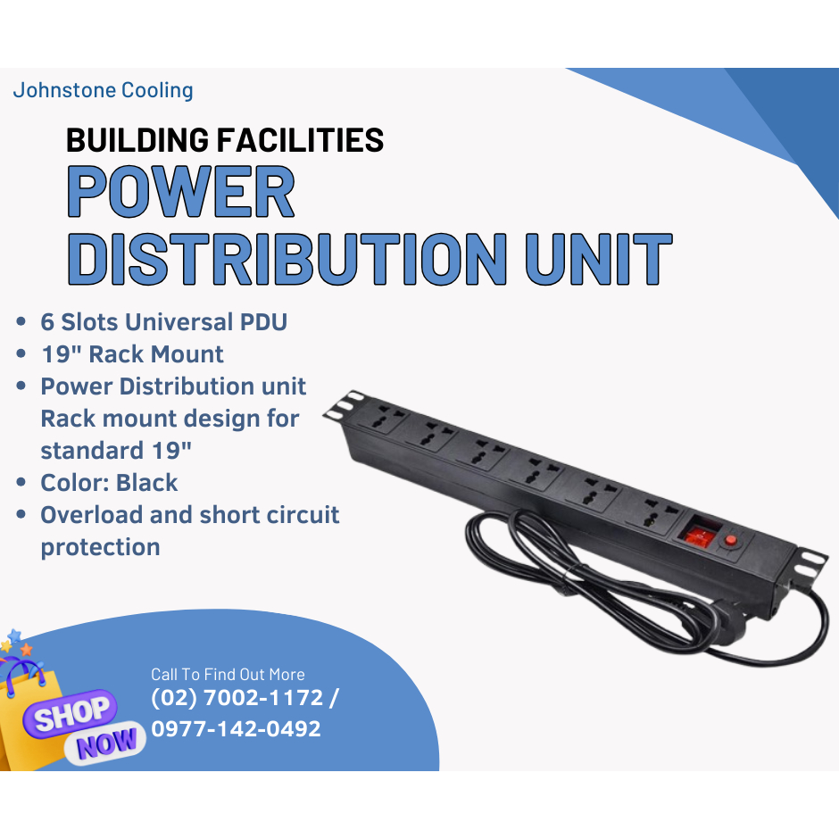 PDU-6 Power Distribution Unit 6-way, PDU-6, PDU, USA plug, 6 way plug | Shopee Philippines
