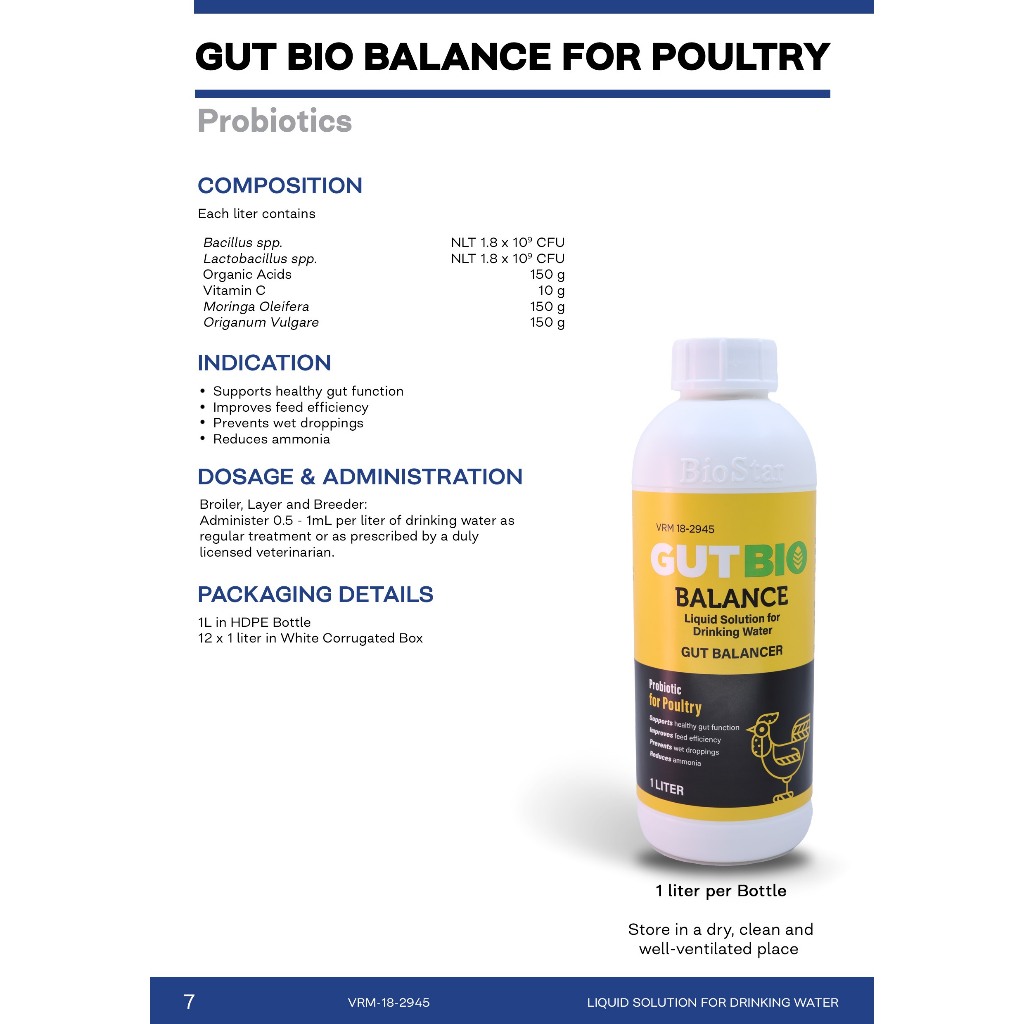 BIOSTAR GUTBIO BALANCE LIQUID SOLUTION FOR DRINKING WATER ( GUT ...