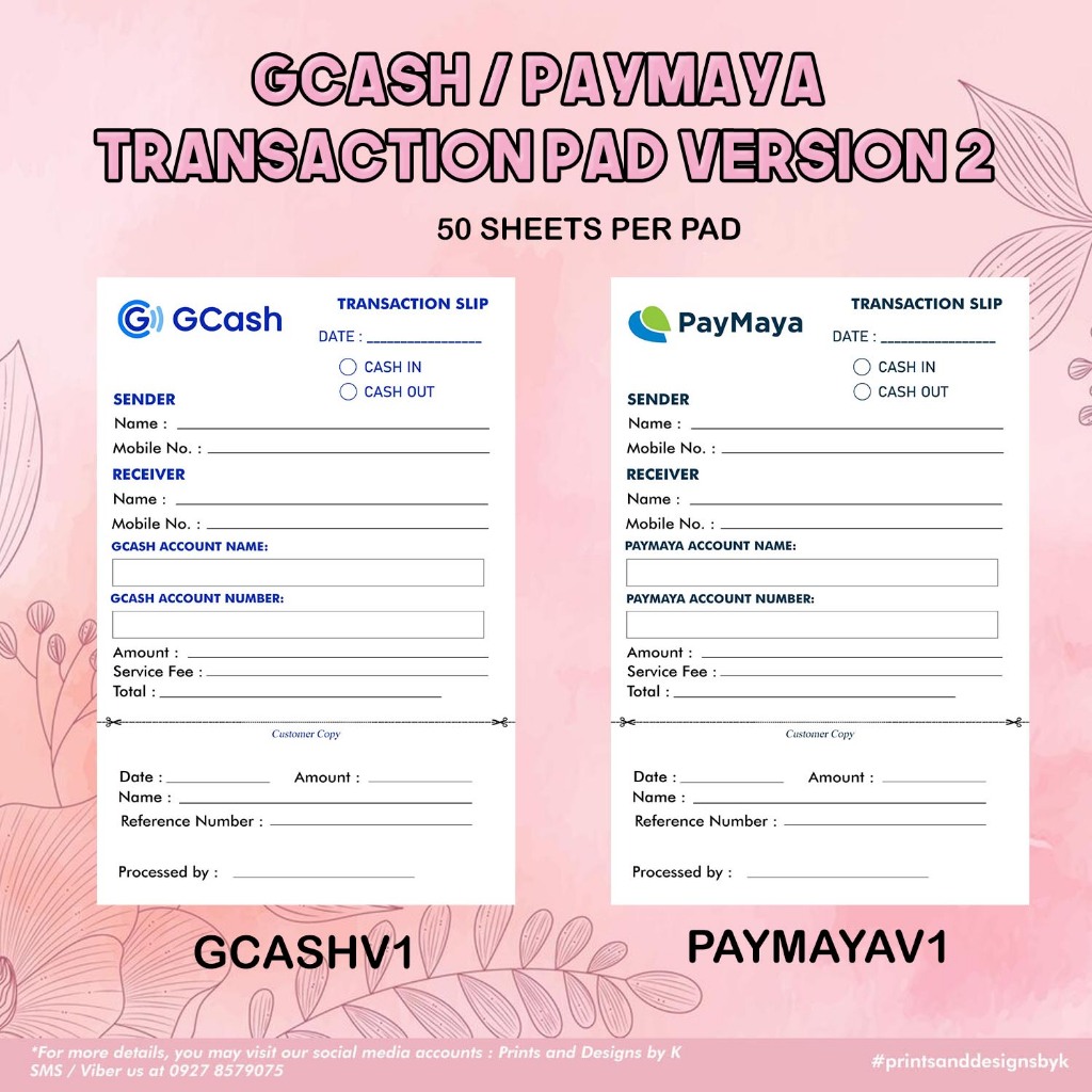 TRANSACTION SLIP / GCASH OR PAY MAYA | pndk | Shopee Philippines
