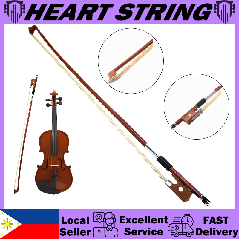 Heart String Violin Bow 4/4 1/8 1/4 1/2 3/4 Violin Bow Horsehair Wood ...