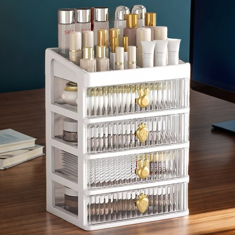 Multi-layer Transparent Drawer Stationery Organizer, Cartoon Pen Holder ...