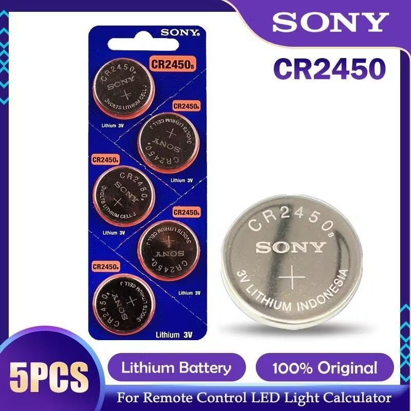 SONY CR2450 3V CR 2450 DL2050 BR2450 Lithium Button Cell Battery for ...