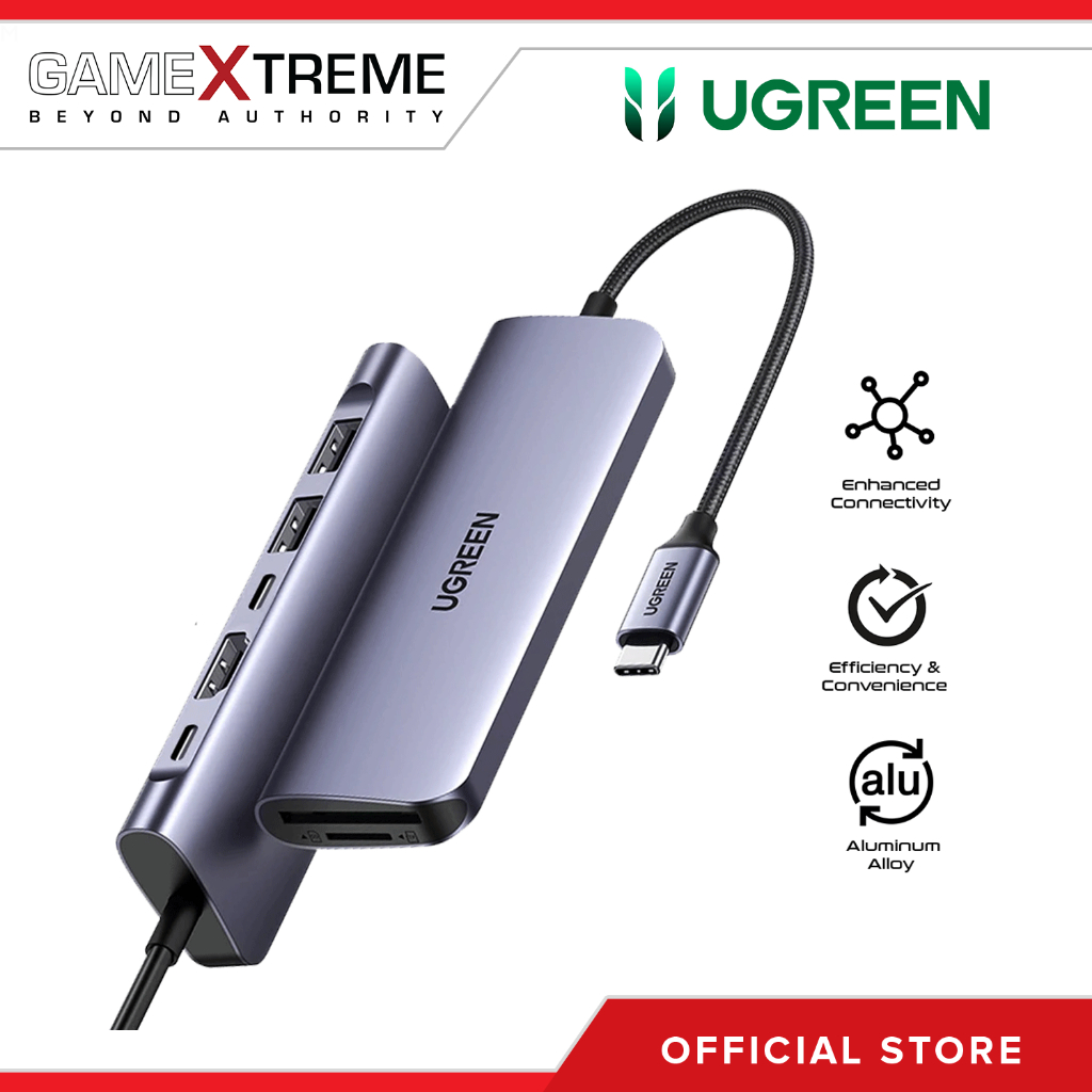 UGREEN USB-C 7-in-1 Multifunction Adapter Gray CM195/15214 | Shopee Philippines