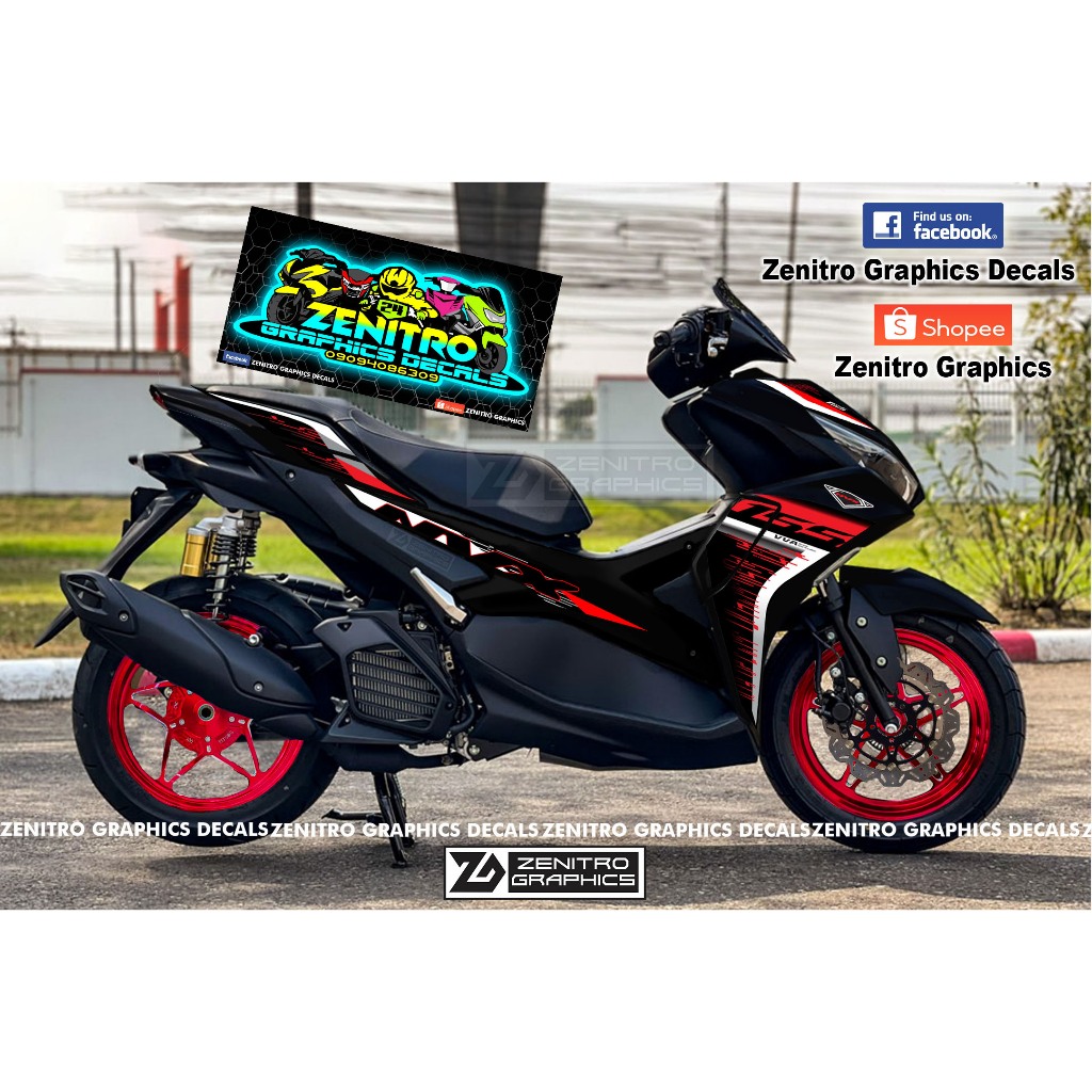 NVX STRIPPING FOR AEROX V2 ONLY (ZENITRO GRAPHICS DECALS x SNIPER ...