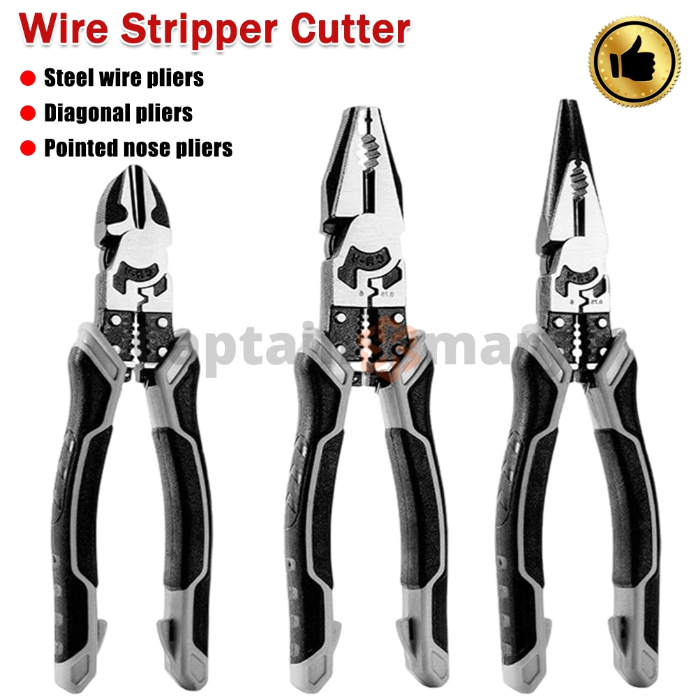 Electrician Pliers 9 in1 Industrial Grade Multi-function Wire Stripper ...