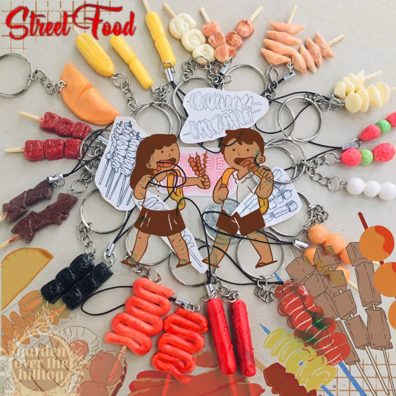 handmade pinoy streetfood street food keychain charm | Shopee Philippines
