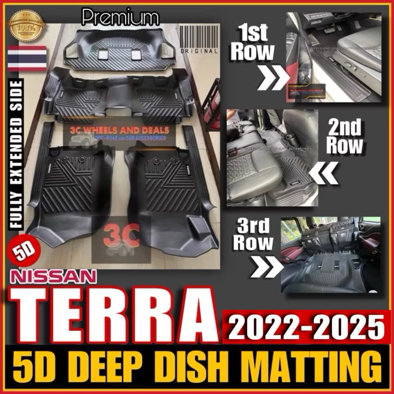 NISSAN TERRA 2022-2025 5D DEEP DISH MATTING (FULLY EXTENDED SIDE ...