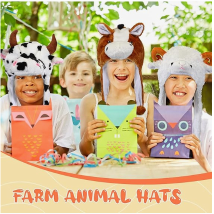 Cute Plush Free Size Animal Custome Hats| Animal Hats For kids and ...