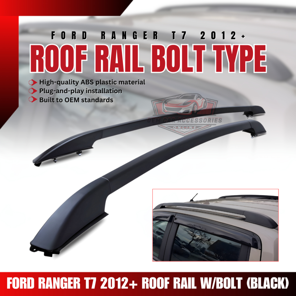 GCAO FORD RANGER T7 2012+ OEM Roof Rail (Bolt Type) (10141) | Shopee ...