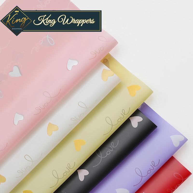 20pcs per pack Love Lines Design Flower Bouquet Wrapper Floral Wrapper ...