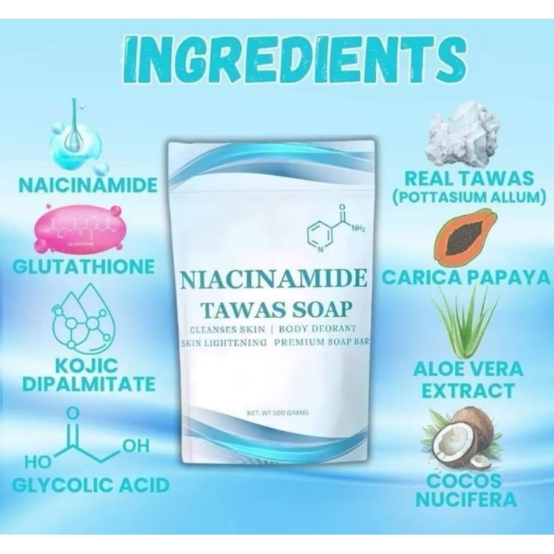 NIACINAMIDE TAWAS SOAP 100g | Shopee Philippines