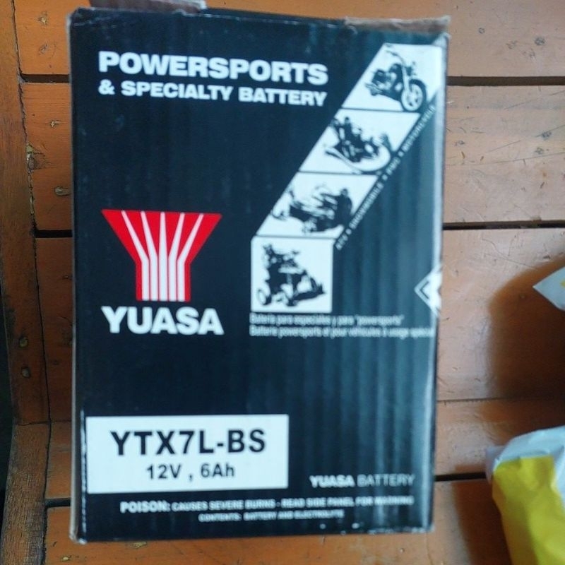 yuasa 7L battery YTX7L-BS 12V,6Ah | Shopee Philippines