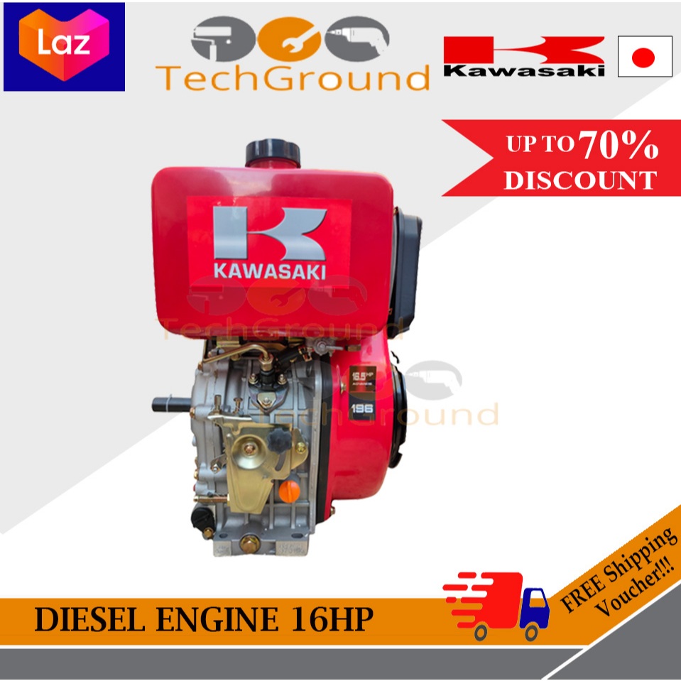 Kawasaki Diesel Engine 16 HP 186F Highspeed Lowspeed Electric And ...