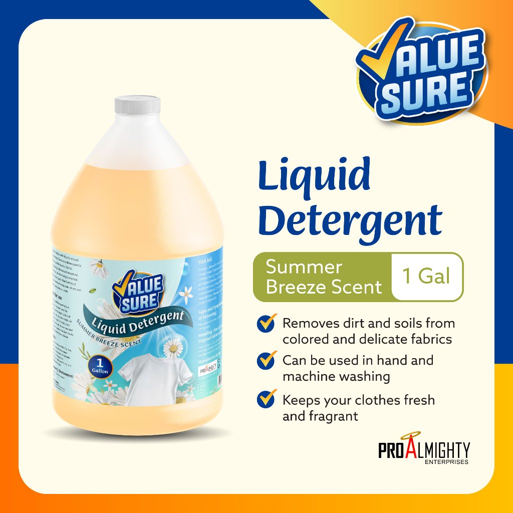 Value Sure Liquid Detergent – Deep Cleaning & Fresh Scent (Summer ...