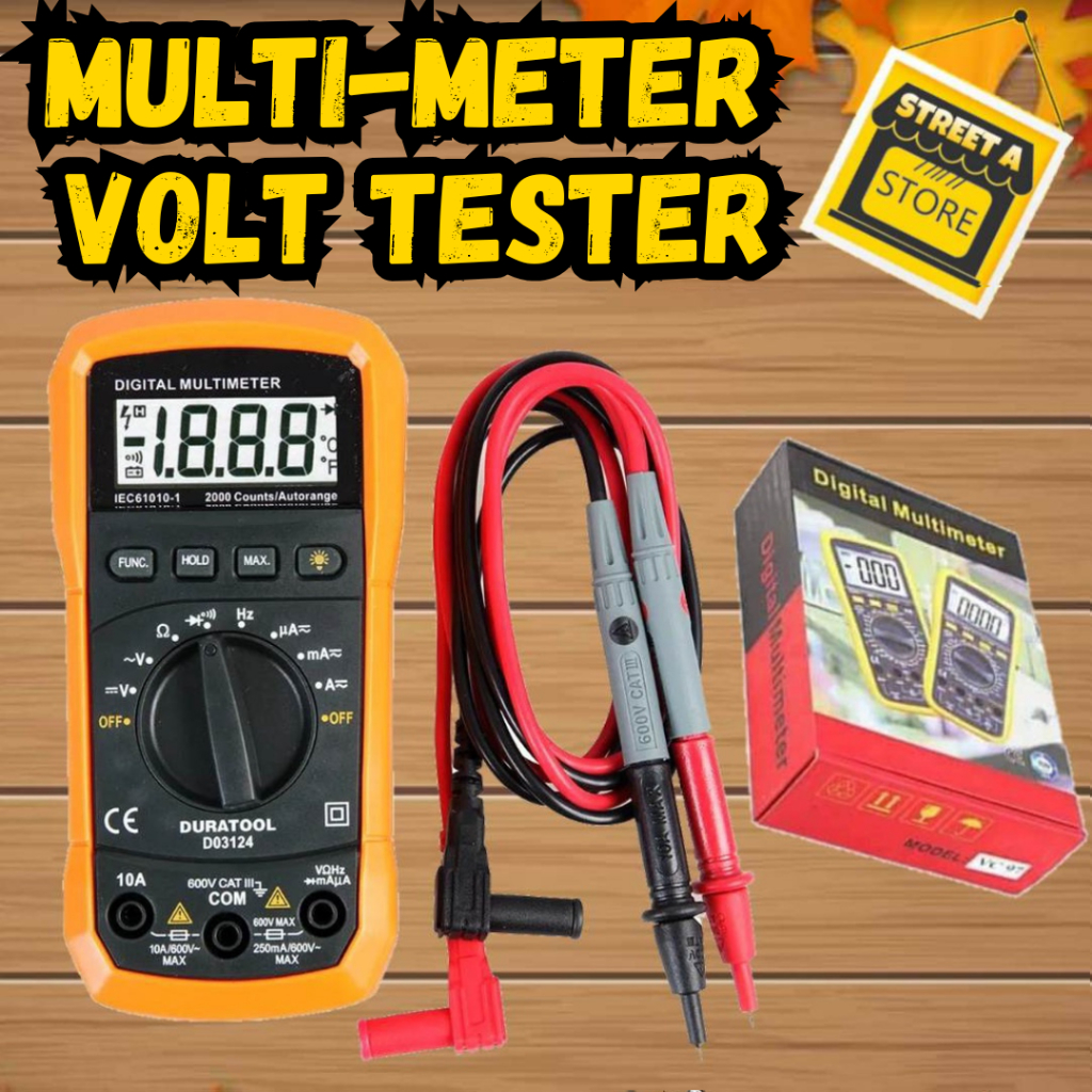Pocket Digital Multimeter 2000 Counts Voltage Tester Home Measuring ...