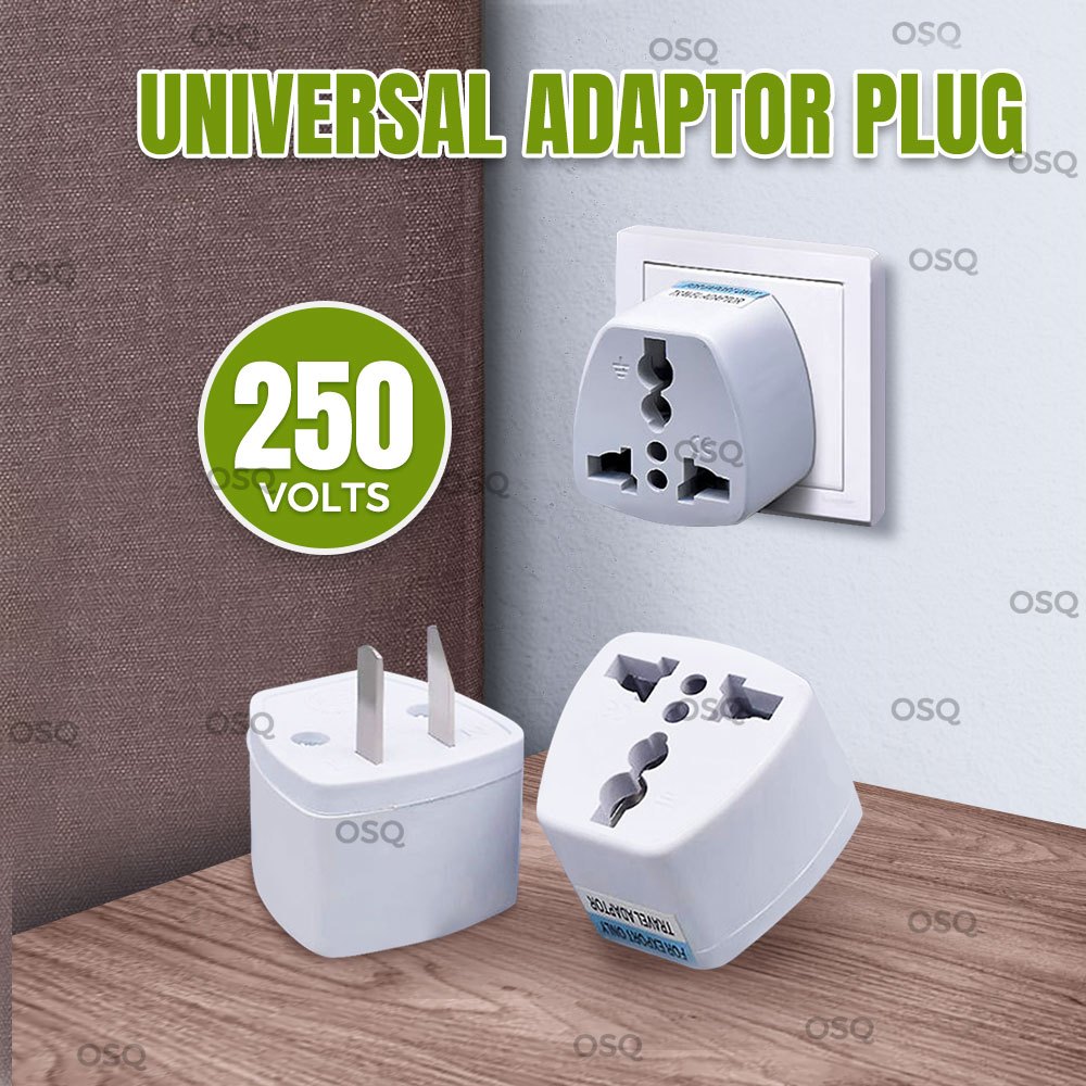 OSQ 250V Universal 3 Pin AC Travel Power Conversion Adaptor Plug for ...