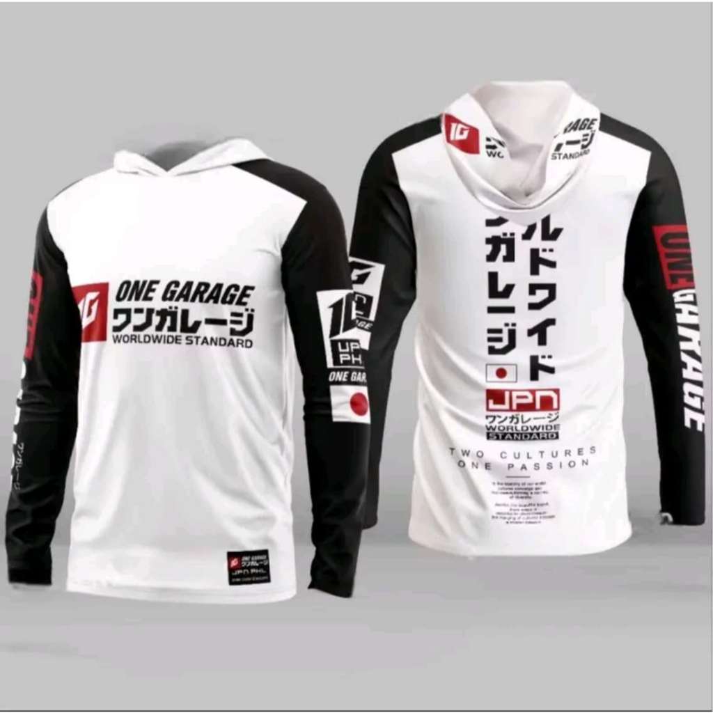PP Long Sleeve Motor Jersey with Hoodie for men Motorcycle T-shirt Hood Full Sublimation ...