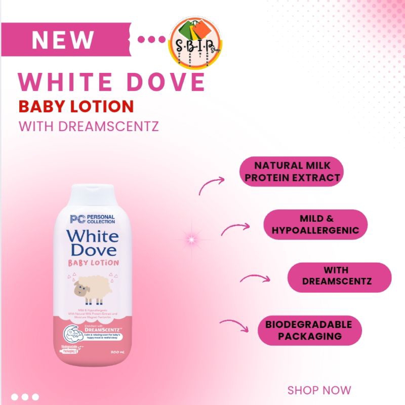 WHITE DOVE BABY LOTION WITH DREAMSCENTZ 200ML | Shopee Philippines