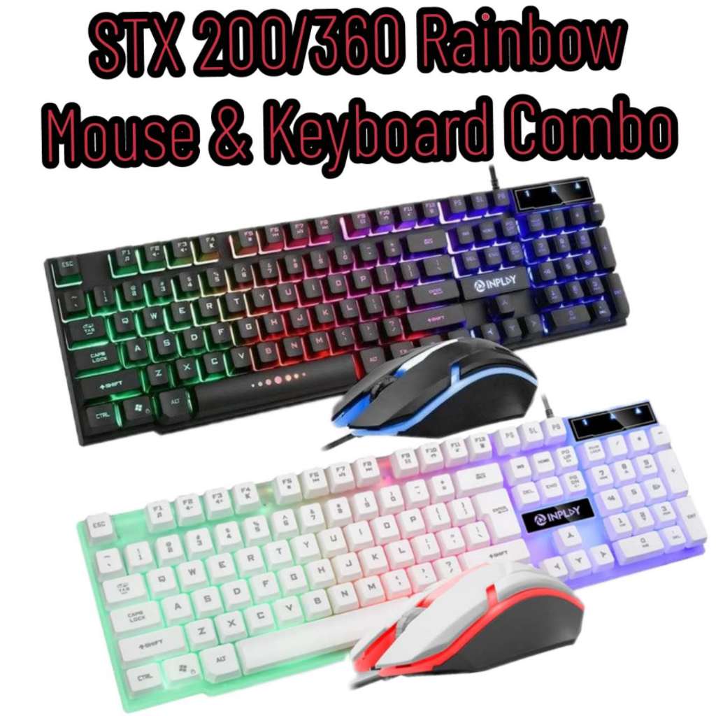 PCTECH_INPLAY STX360/STX 200 Suspended RGB BackLight Gaming Combo KEYBOARD & MOUSE | Shopee ...