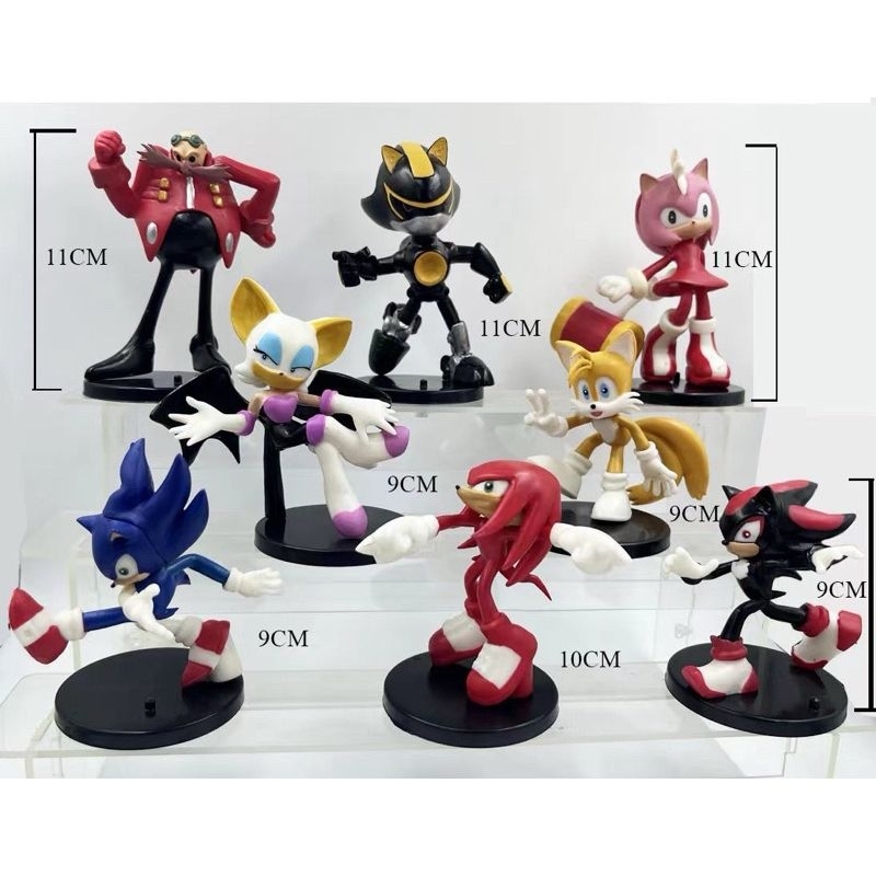 Eric toys Sonic action figures 8pcs/set pvc | Shopee Philippines