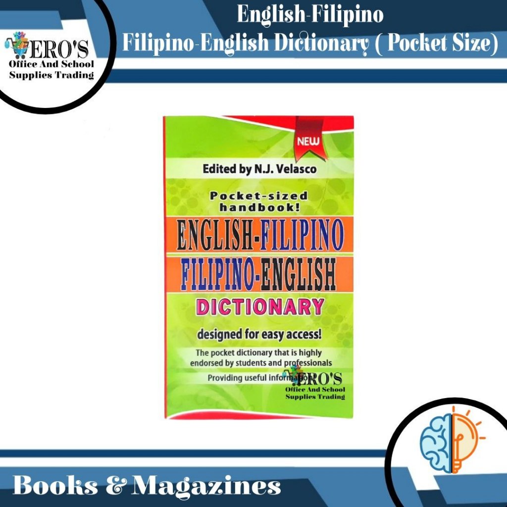 English-Filipino Filipino-English Pocket Dictionary | Shopee Philippines