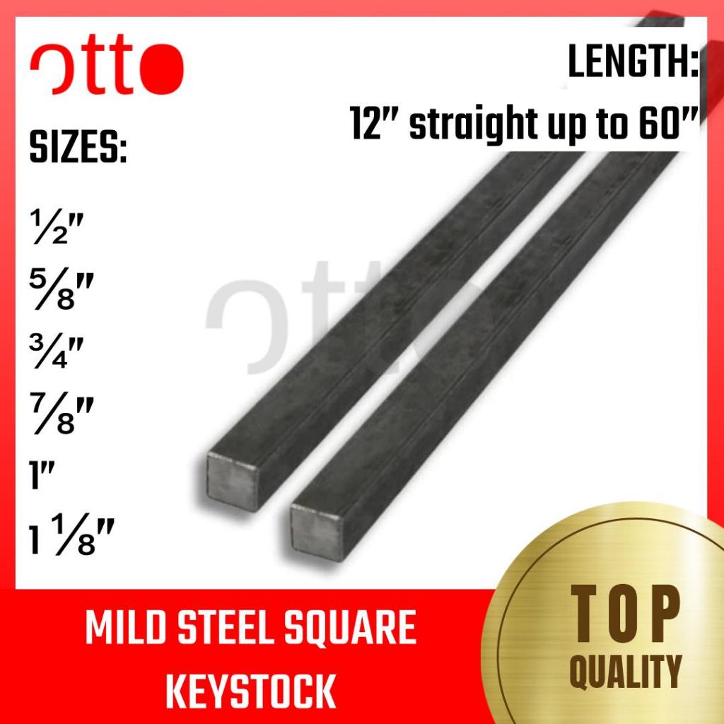 Mild Steel Square Keystock 1/2" to 1-1/8" size (up to 60 inches length ...