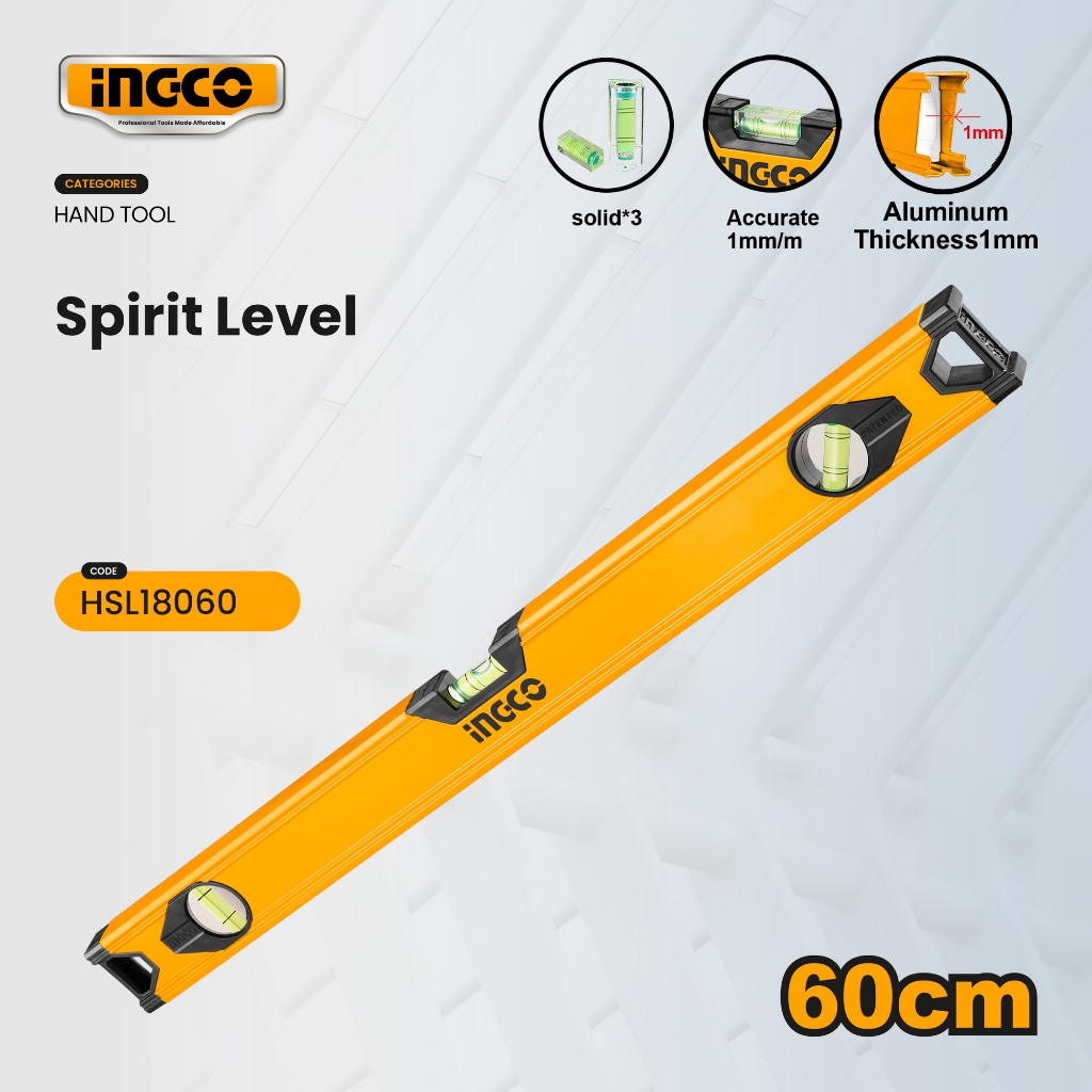 Ingco 60cm Spirit Level Leveling Tool HSL18060 IHT | Shopee Philippines