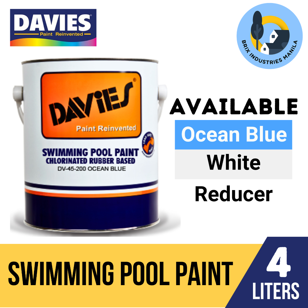 Davies Swimming Pool Paint Ocean Blue, White or Chlorinated Rubber ...