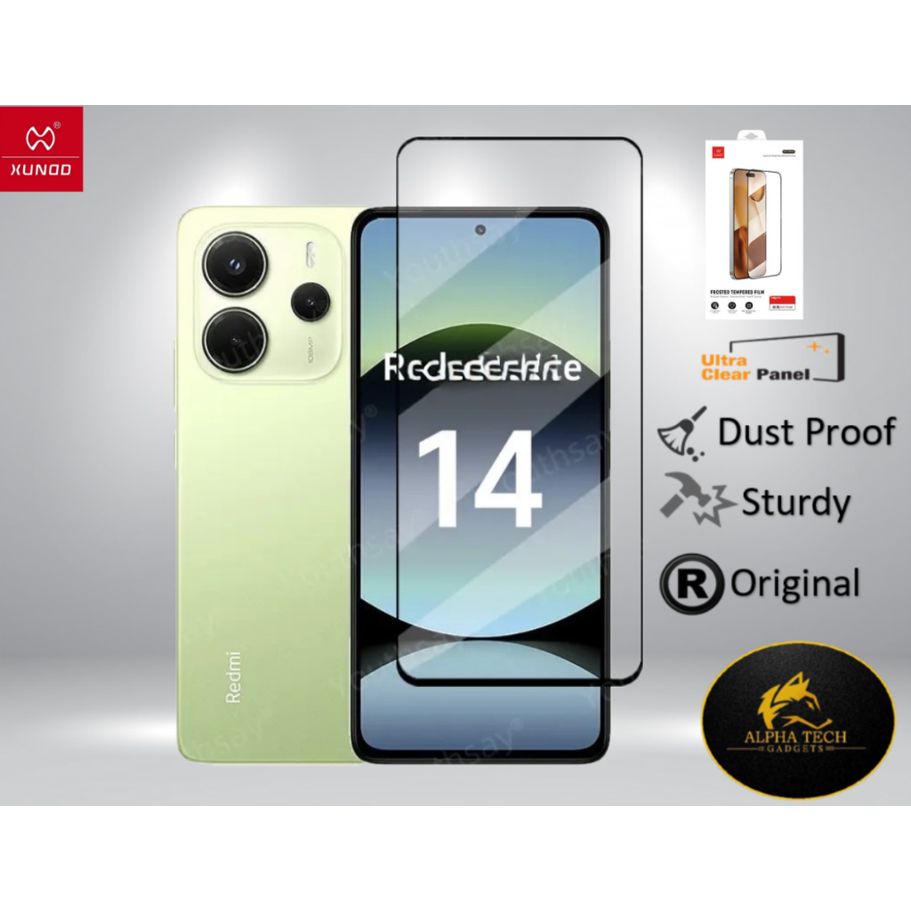 REDMI NOTE 14 13 PRO 5G 4G 13 4G XUNDD Axe Series Full Tempered Glass ...
